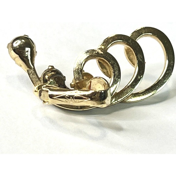 SAC | Jewelry | Vintage Sac Signed Gold Tone Three Stone Delicate Clip ...